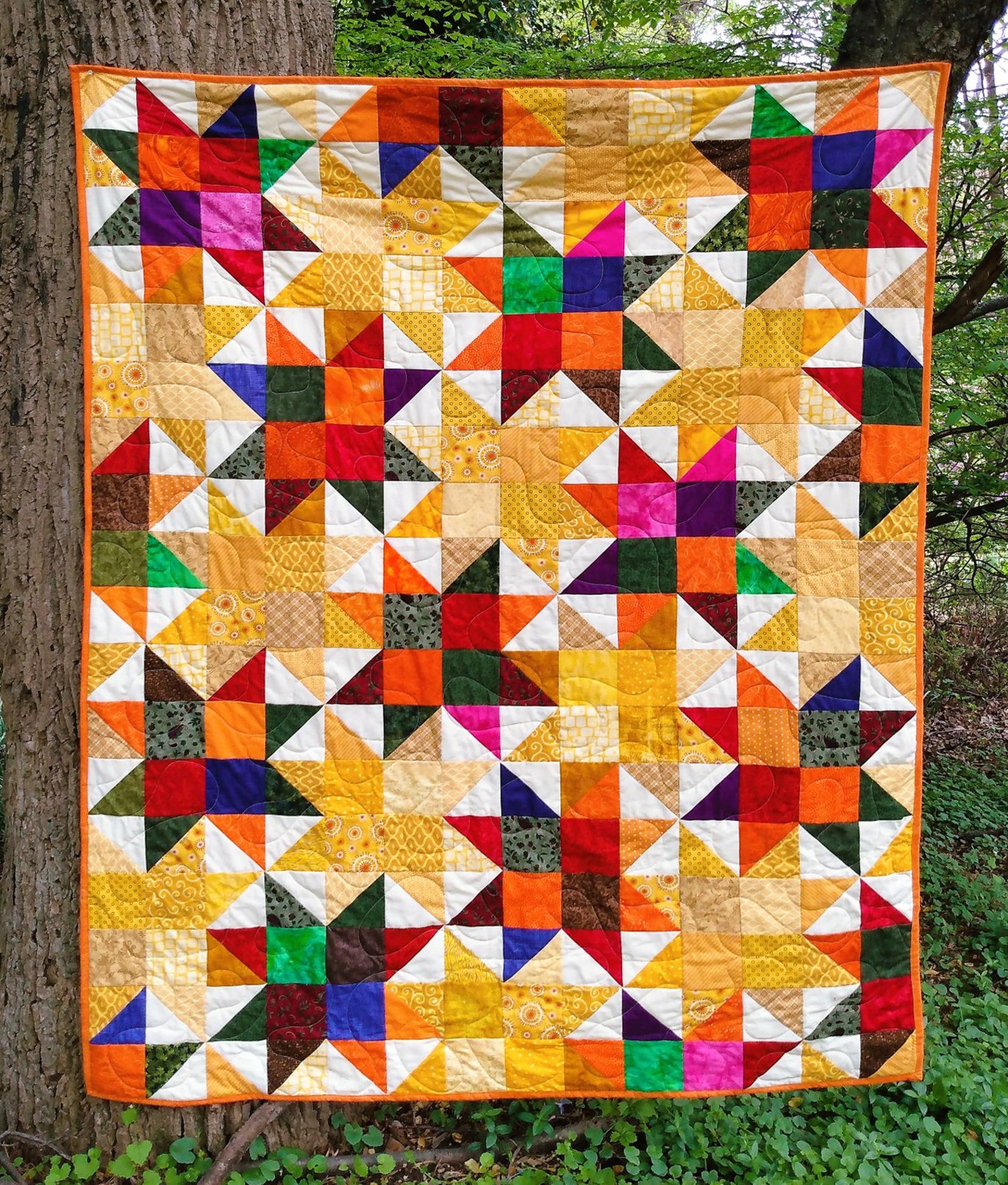 6 Sizes Sunnyside Quilt Pattern PRINTED, Baby Quilt Pattern, Fat ...