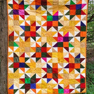 6 Sizes Sunnyside Quilt Pattern PRINTED, Baby Quilt Pattern, Star Quilt ...