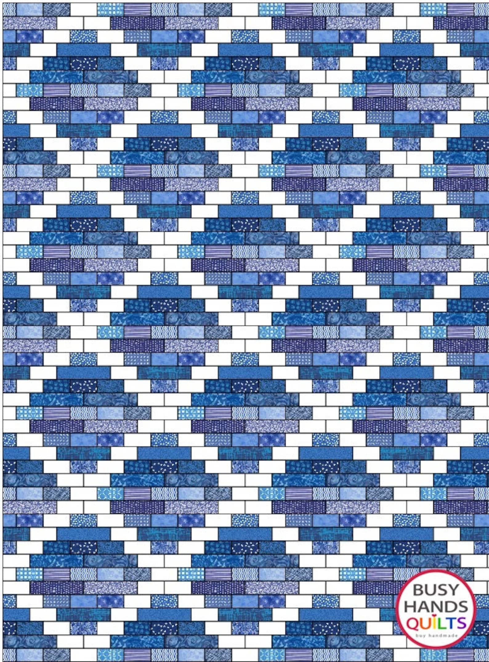 4 Sizes Hampton Court Quilt Pattern PRINTED, Throw Twin Queen King, Fat ...