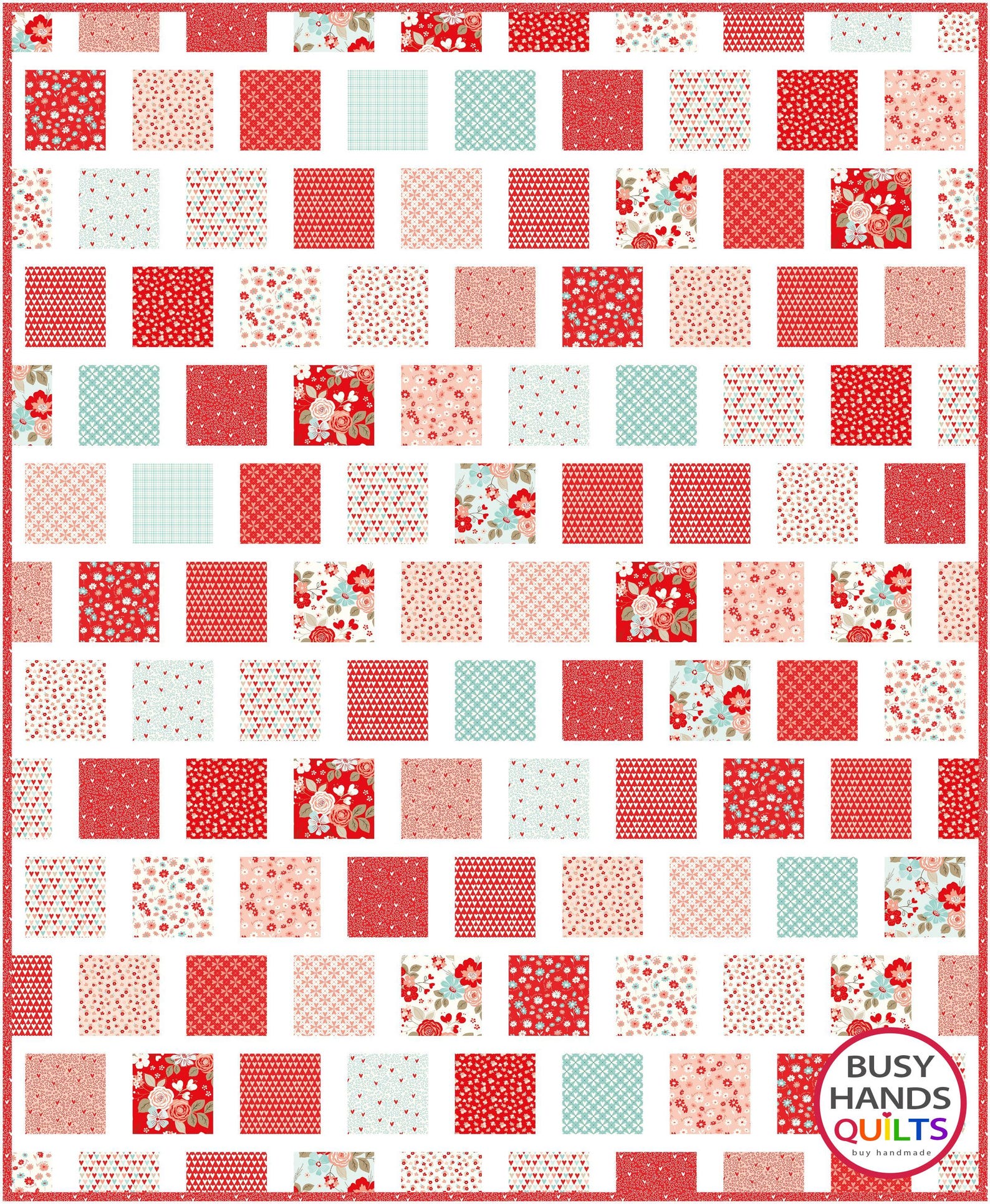 8 Sizes Market Square Quilt Pattern, PDF DIGITAL DOWNLOAD, Baby Lap ...