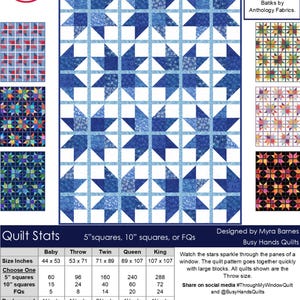5 Sizes Through My Window Quilt Pattern, PDF DIGITAL DOWNLOAD, Baby ...