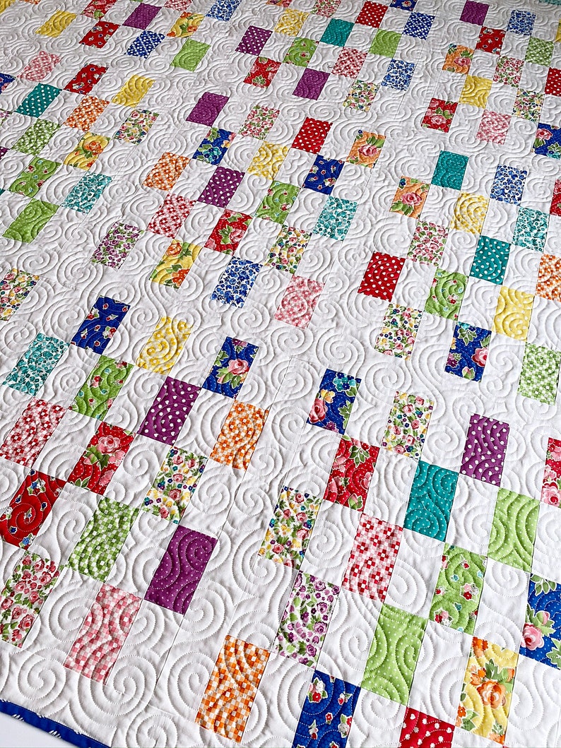 4 Sizes Gridwork Quilt Pattern PRINTED, Lap Throw Queen King, Jelly ...