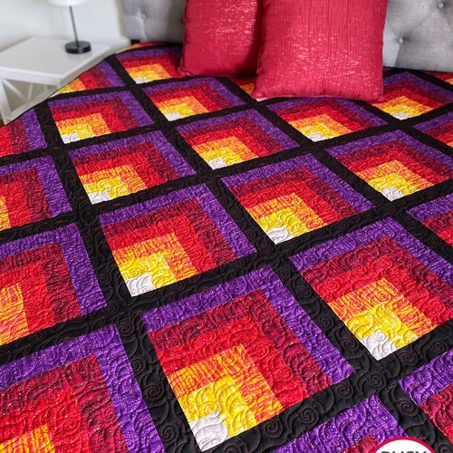 QUILT KIT Waterfall Throw or Queen Size Pattern Not - Etsy