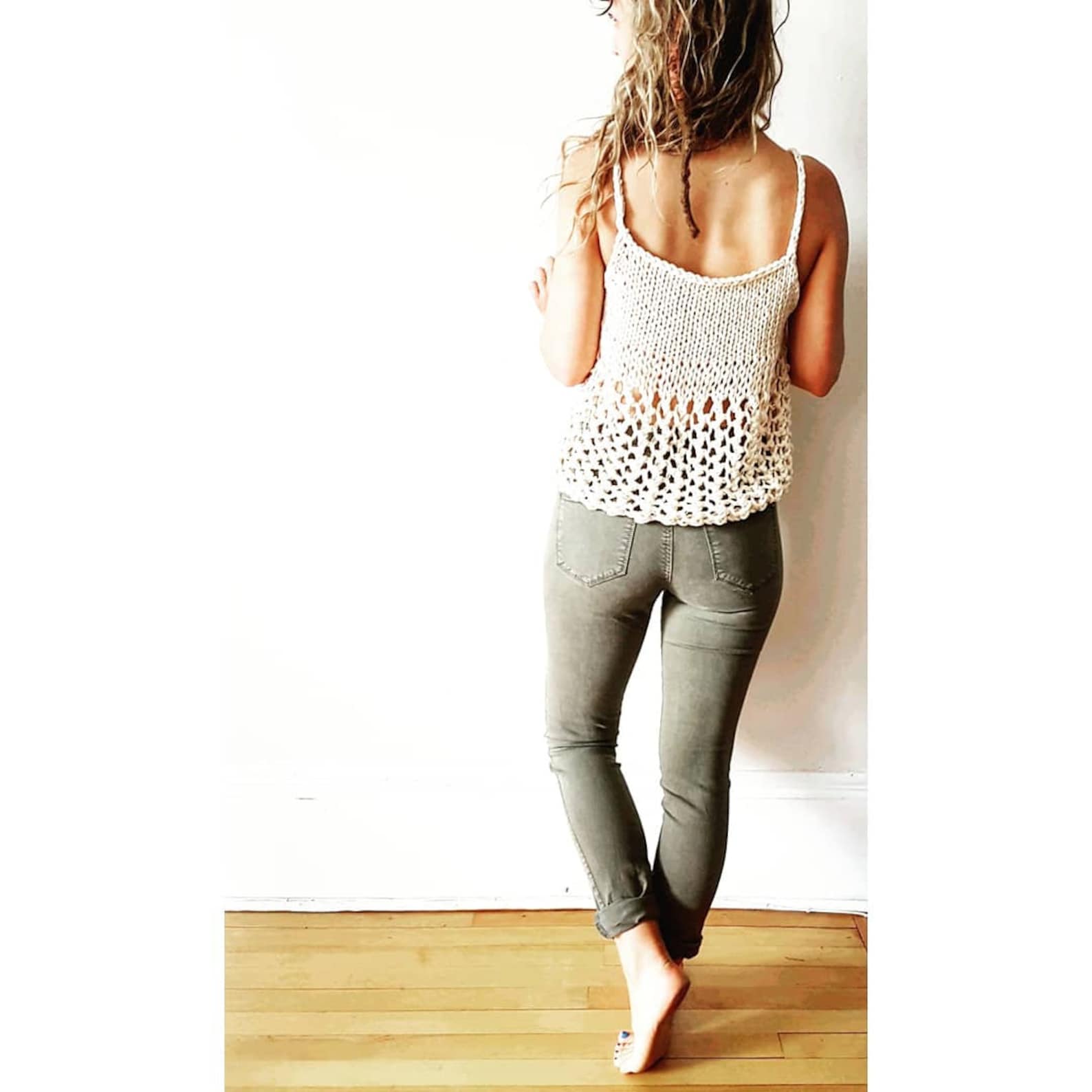 Knit Pattern for the Rustik Lace Tank Top - Easy Knitting Pattern, Tank ...