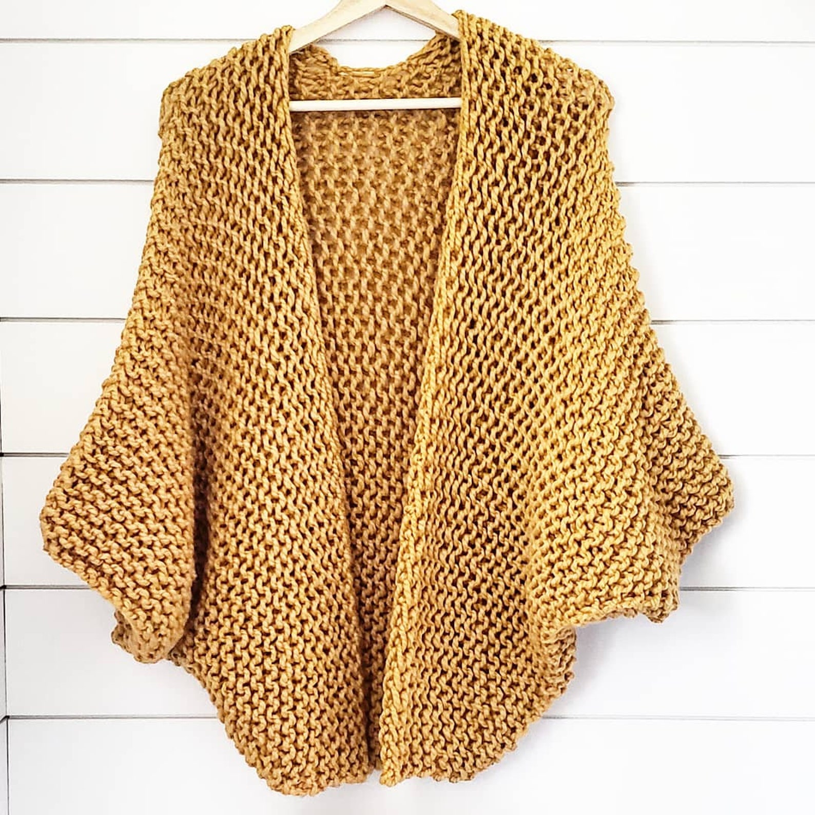 Slouchy Yoga Shrug Knitting Pattern Chunky Knit Sweater - Etsy