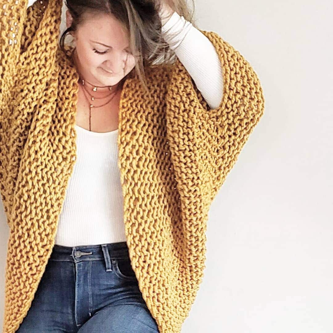 Slouchy Yoga Shrug Knitting Pattern Chunky Knit Sweater - Etsy Canada