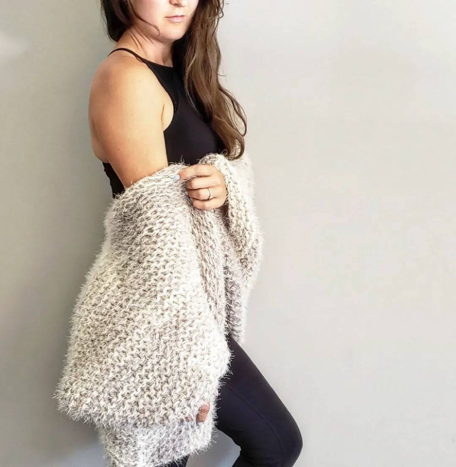 Slouchy Yoga Shrug Knitting Pattern Chunky Knit Sweater - Etsy