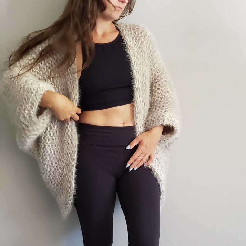 Slouchy Yoga Shrug Knitting Pattern Chunky Knit Sweater - Etsy