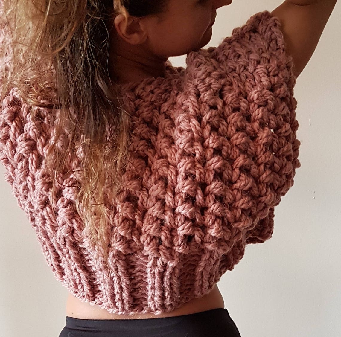 Rustik Bomber Top - Knit Sweater, Chunky Knit Top, Knit Vest, Chunky ...