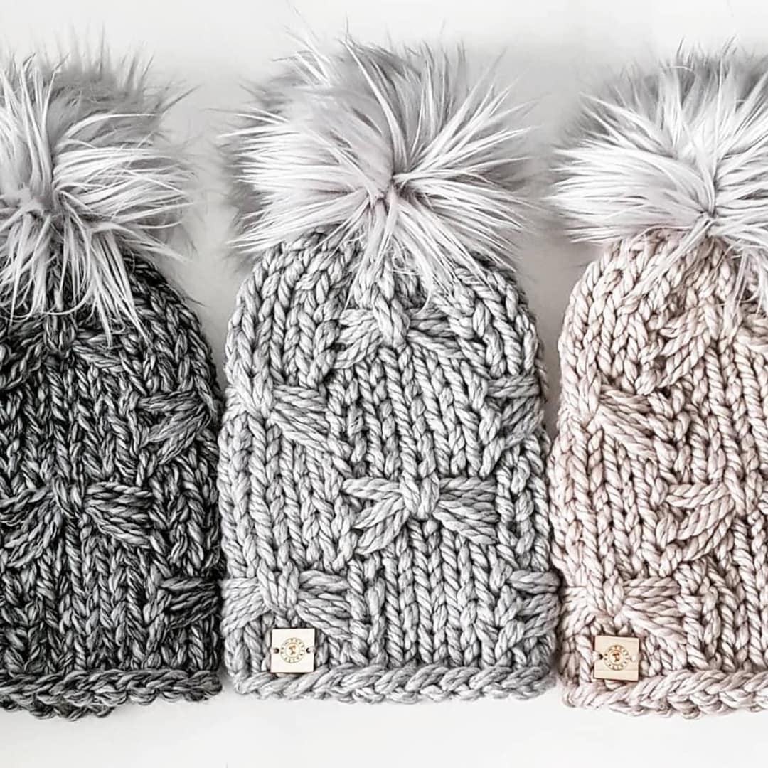 Tdot Toque Knitting Pattern - Knit Hat Pattern, Chunky Hat Knitting ...