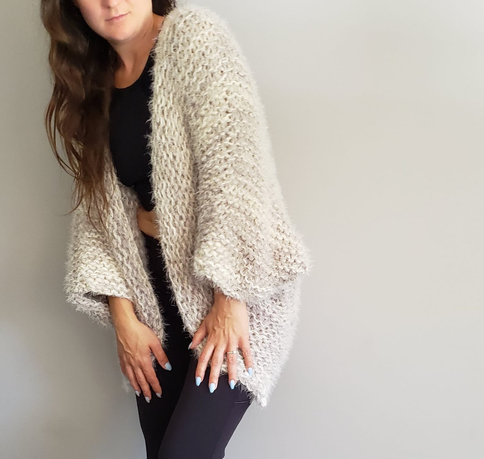 Slouchy Yoga Shrug Knitting Pattern Chunky Knit Sweater - Etsy