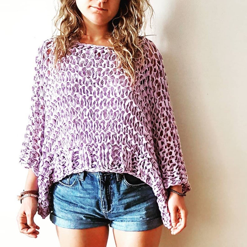 Knitting Pattern for Go-With-The-Flow Jersey Easy knit | Etsy