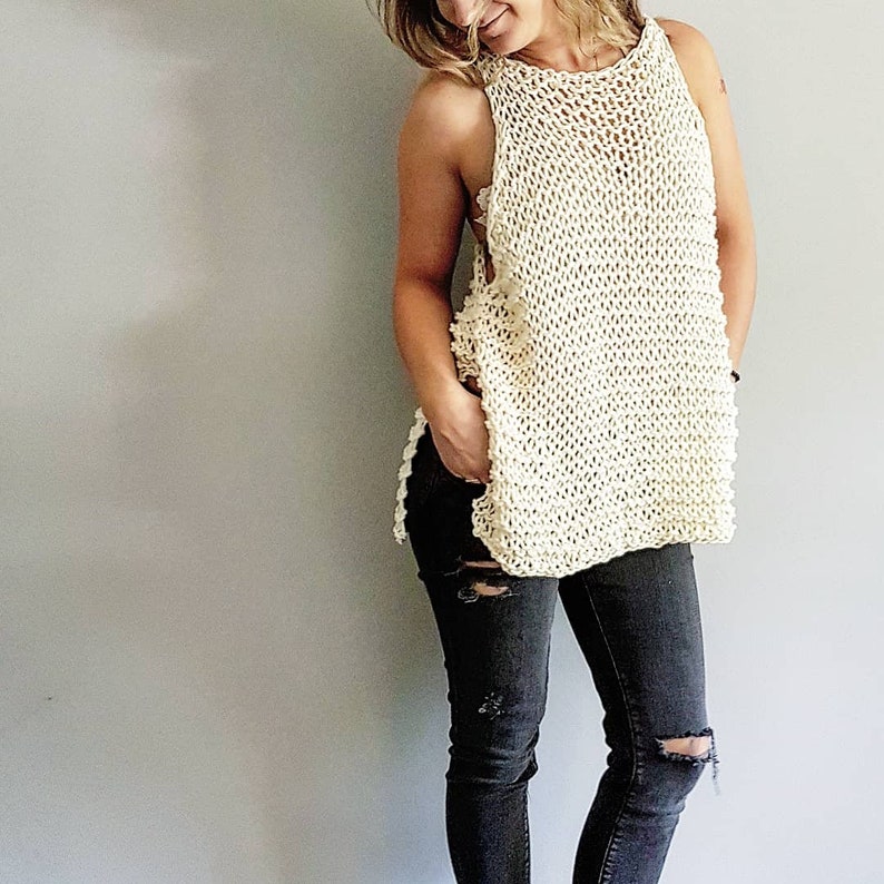 Loosey Goosey Tank Top Loose-knit Tank Top Bikini Cover-up - Etsy