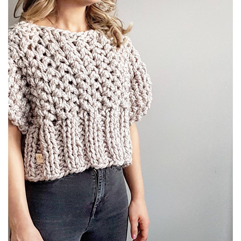 Rustik Bomber Top - Knit Sweater, Chunky Knit Top, Knit Vest, Chunky ...