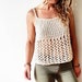 Knit Pattern for the Rustik Lace Tank Top - Easy Knitting Pattern, Tank ...