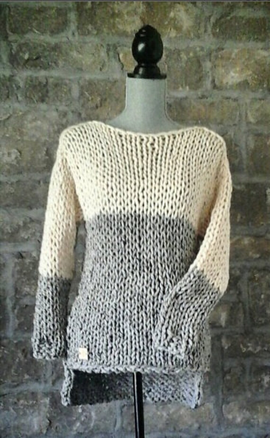 Knitting Pattern for the Two Tone Tunic - Sweater Knit Pattern ...