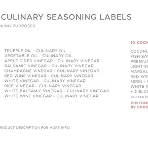 Flat Black Oil Vinegar Condiment Labels • DIY, Homemade, Gift ...