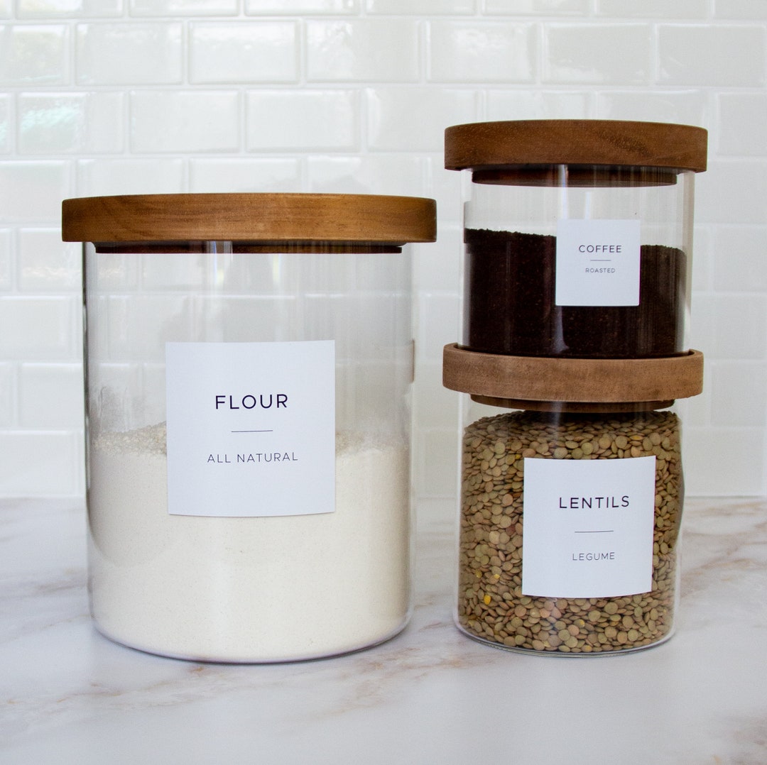 Minimalist Modern Pantry Labels • Waterproof and Oil Resistant ...