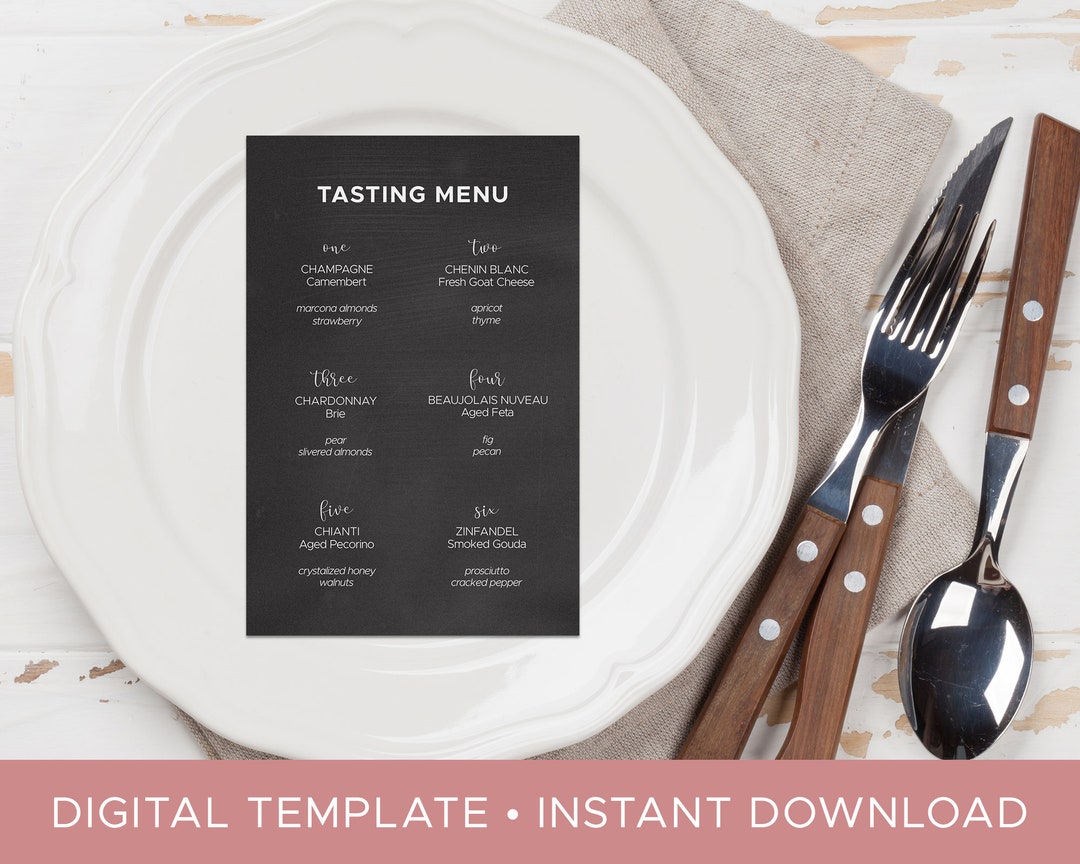 4x6 Chalkboard Menu • for Weddings Showers Holidays and Parties ...