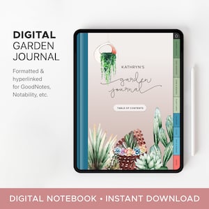Digital Succulent Air Plant Garden Journal • Garden & Yard Planning ...