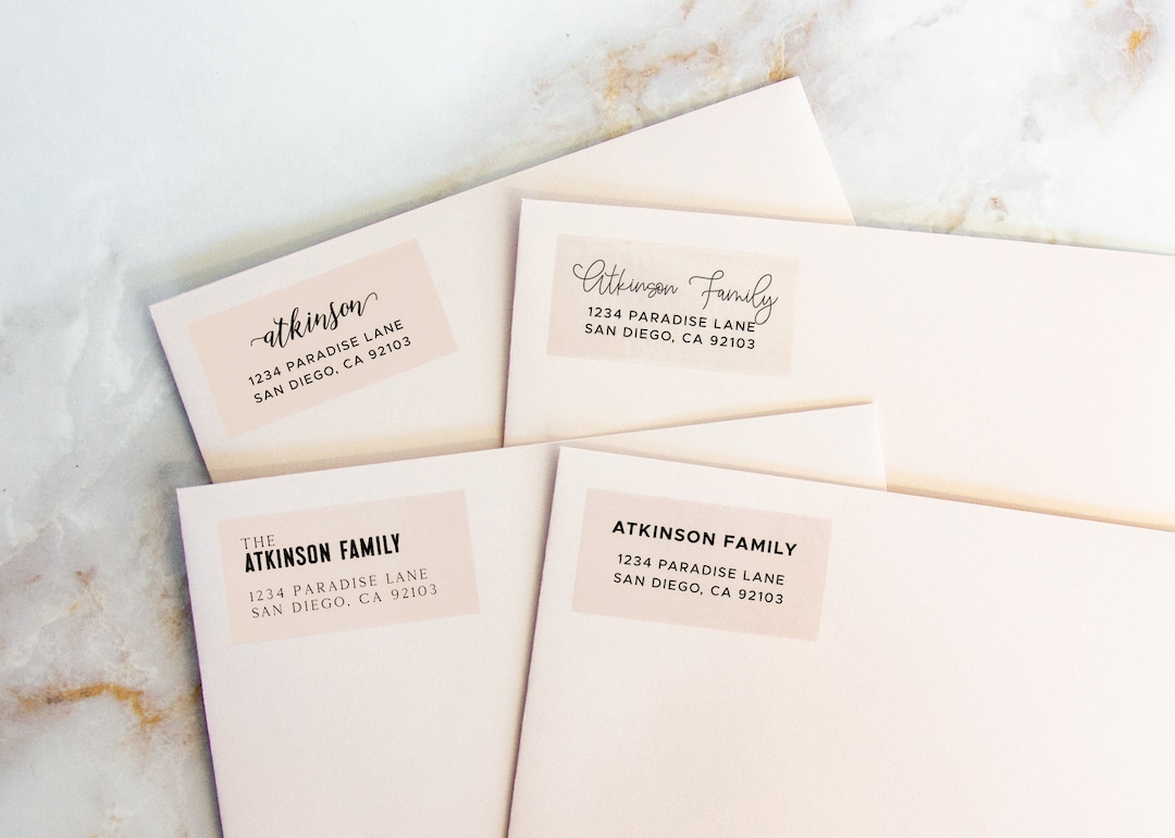 Personalized Custom Clear Return Address Labels • 1"h X 2"w - Etsy