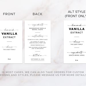 Script Modern Vanilla Extract Labels • DIY, Homemade, Gift • Waterproof ...
