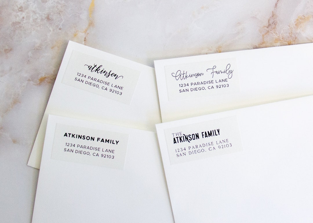 Personalized Custom White Return Address Labels • 1"h X 2"w - Etsy