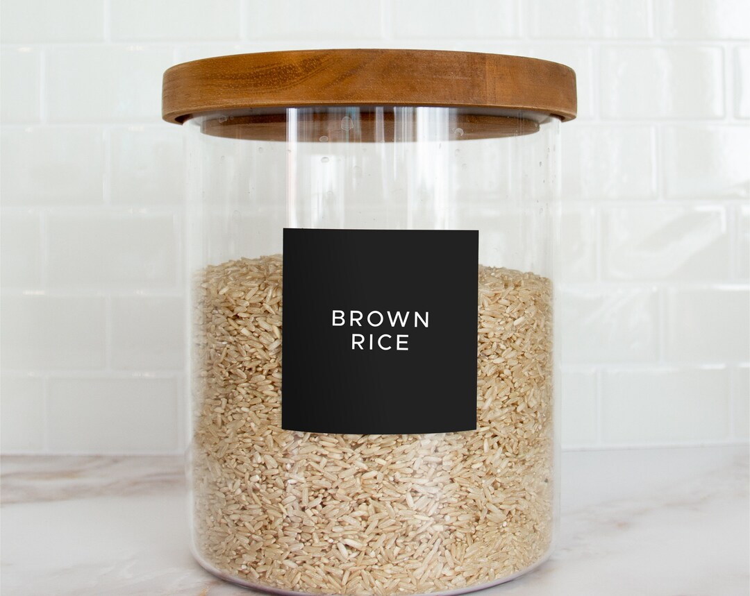 Plain Text Black Pantry Labels • No Frills Plain Text • Waterproof and ...