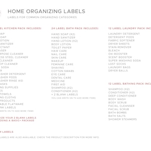 Minimalist Modern Kitchen, Bath, and Utility Labels • Waterproof and ...