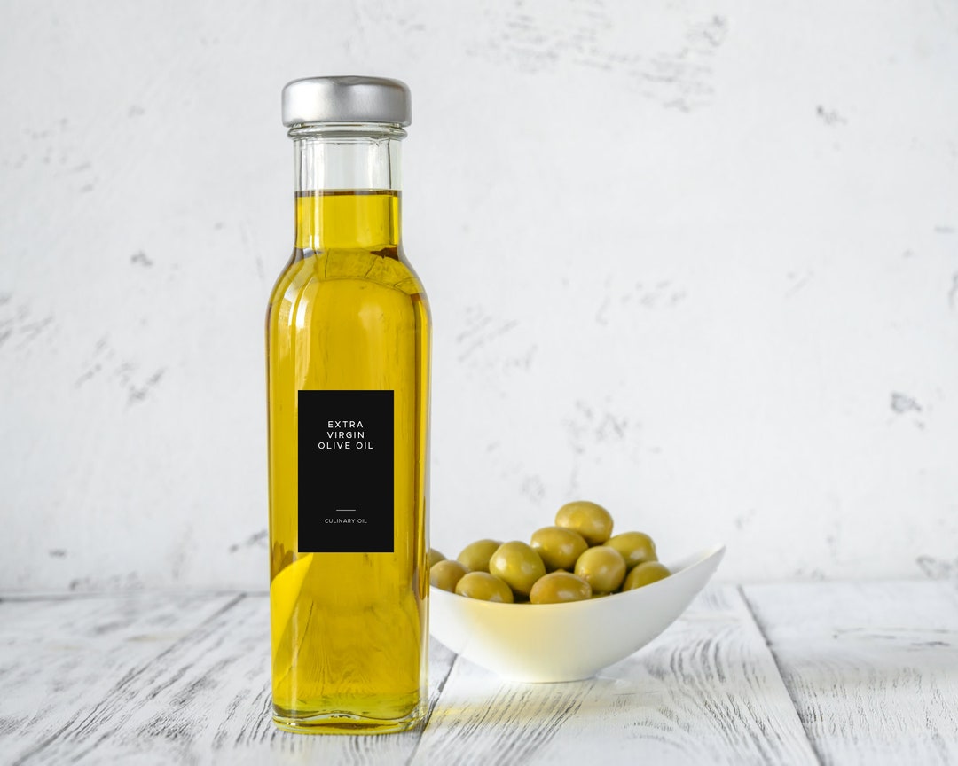 Flat Black Oil Vinegar Condiment Labels • DIY, Homemade, Gift ...