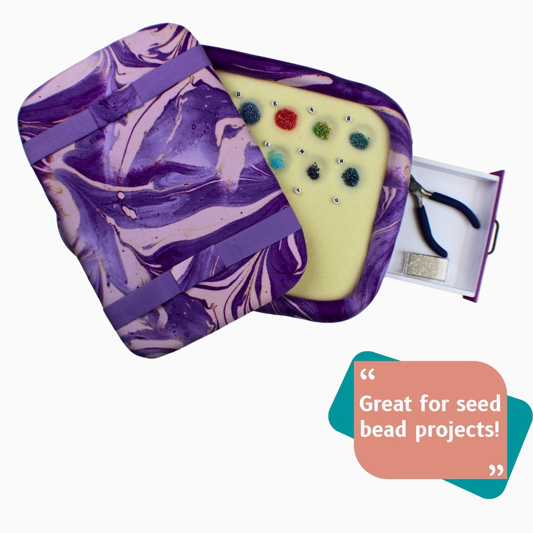 Beading Board With Drawer – Portable Jewelry Making Organizer for ...