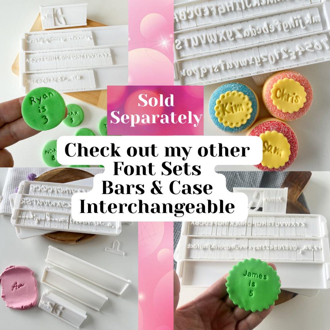 Alphabet Letter Script Set Made Your Own Custom Text for Cookie ...