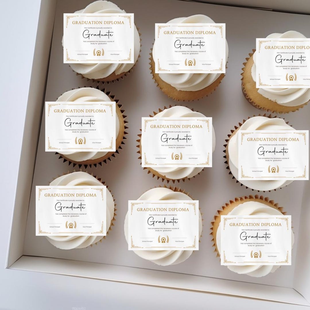Generic Graduation Diploma Edible Image Icing Sheets - Etsy