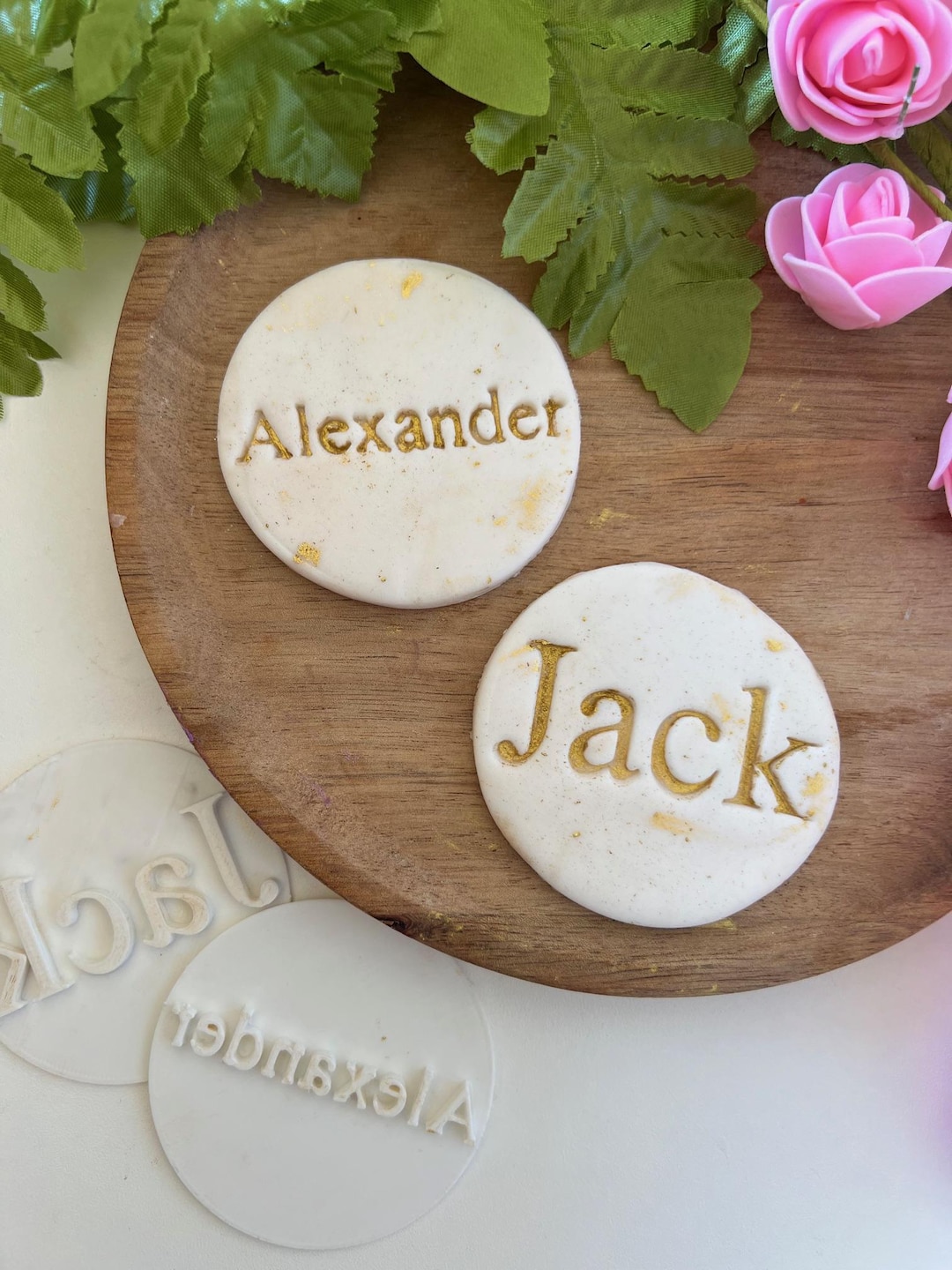 Custom Name Bold Text Custom Cookie Stamp - Etsy