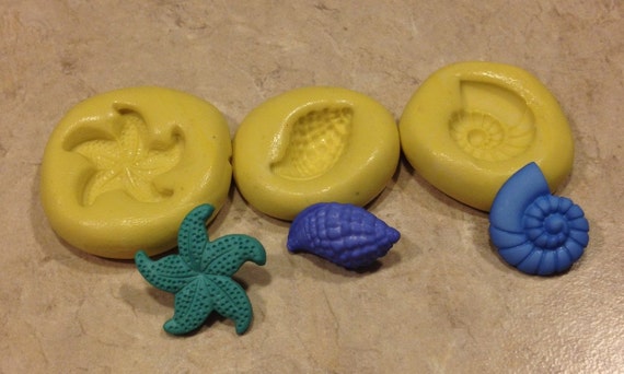 Mini Sea Shells Set Silicone mold | Etsy