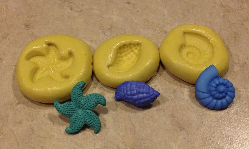 Mini Sea Shells Set Silicone mold | Etsy