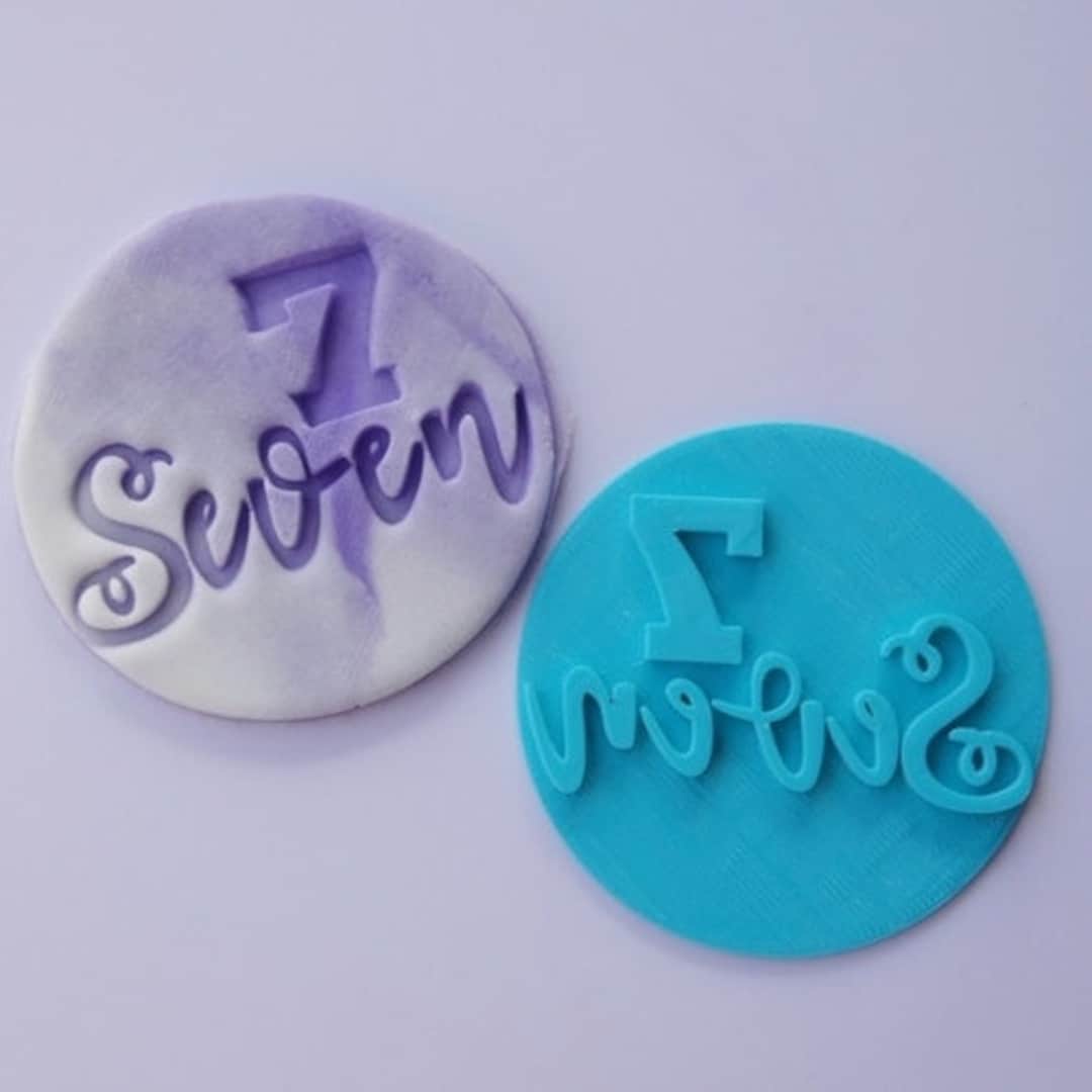 Number 7 Seven Fondant /cookie Embosser - Etsy