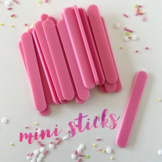 Mini Pink Clear Acrylic Cakesicle Sticks | Etsy