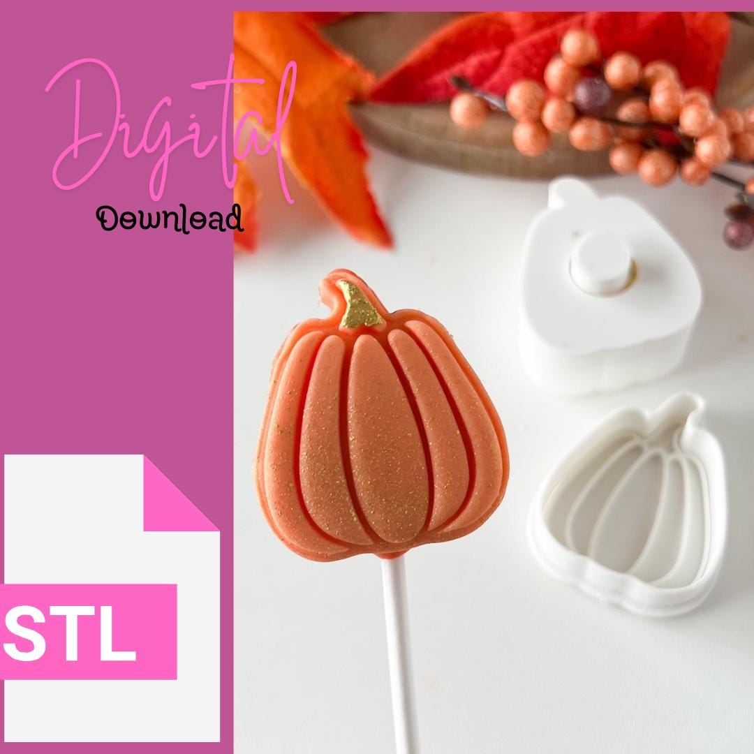 Pumpkin Cake Pop With Stamps and Cutters Set STL FILE - Etsy