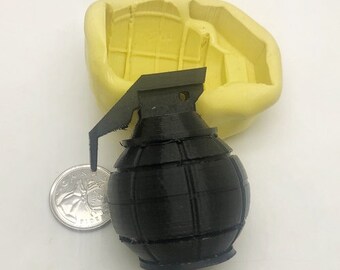 Grenades Fondant Mold, Chocolate Mold, Cupcake Decoration, Army Theme ...