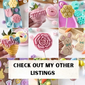 Bunny Rabbit Ears Bum and Nose Set Fondant Stamp and Cutter for Easter ...