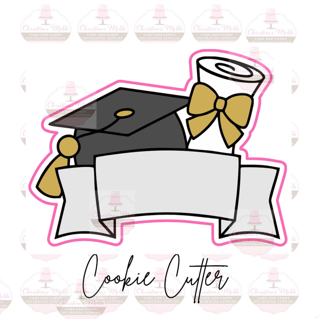 Hat and Diploma Graduation , Grad Balloons 2025 Cookie Cutter - Etsy