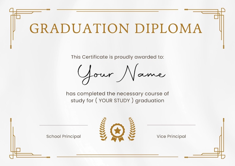 Graduation Custom Diploma Edible Image Icing Sheets - Etsy