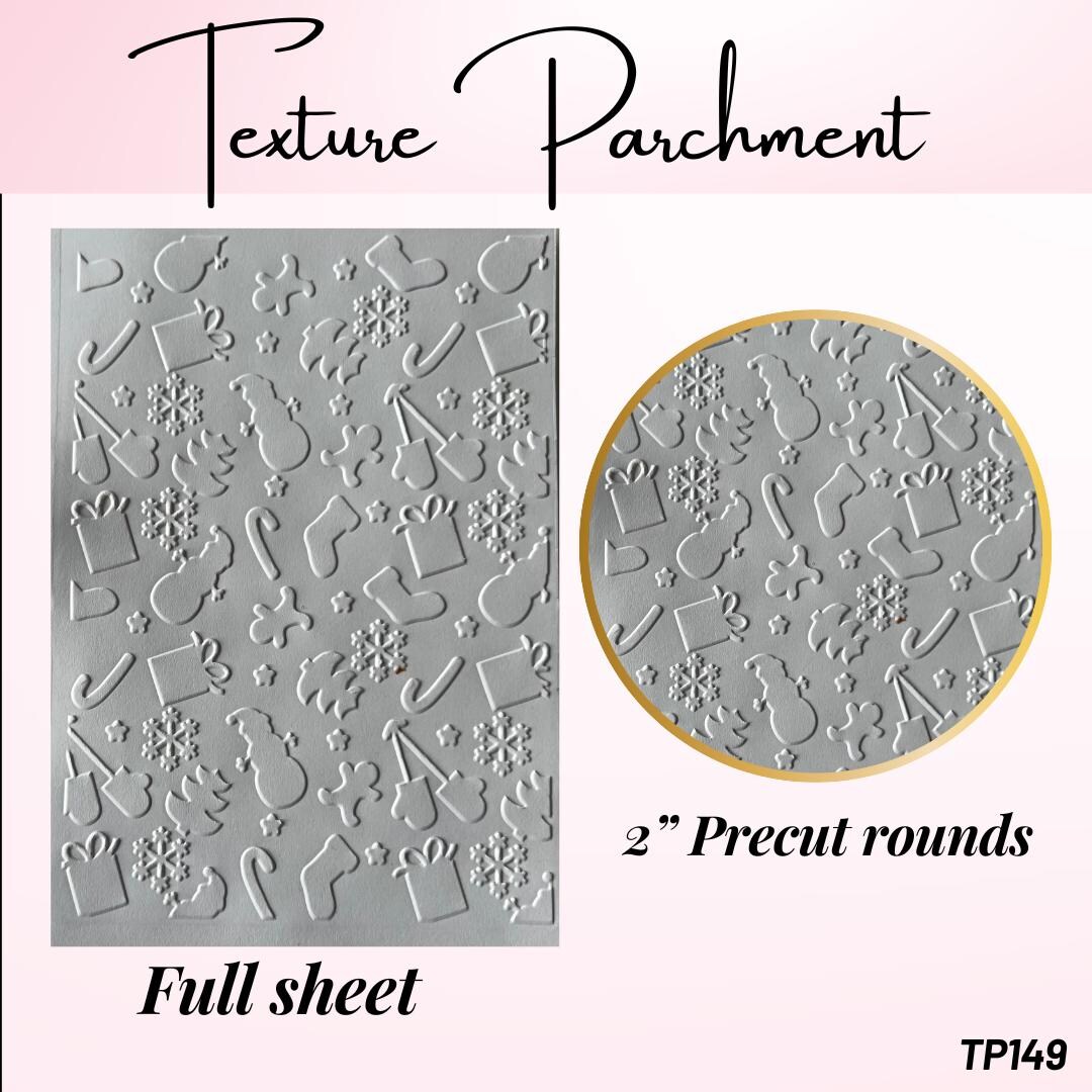 Christmas Icons Textured Parchment for Embossing - Etsy