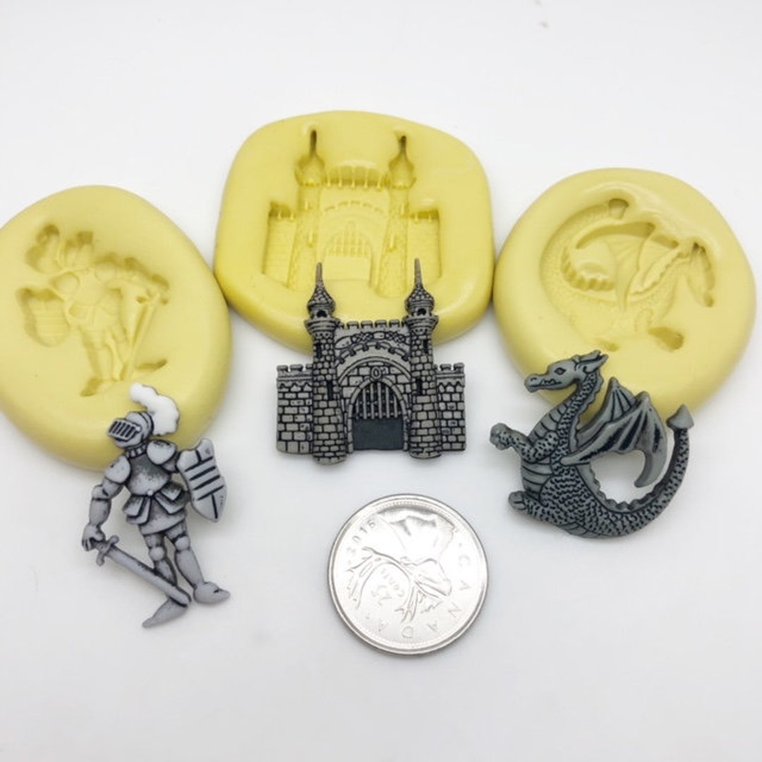 Knight Dragon Castle Set Silicone Mold - Etsy