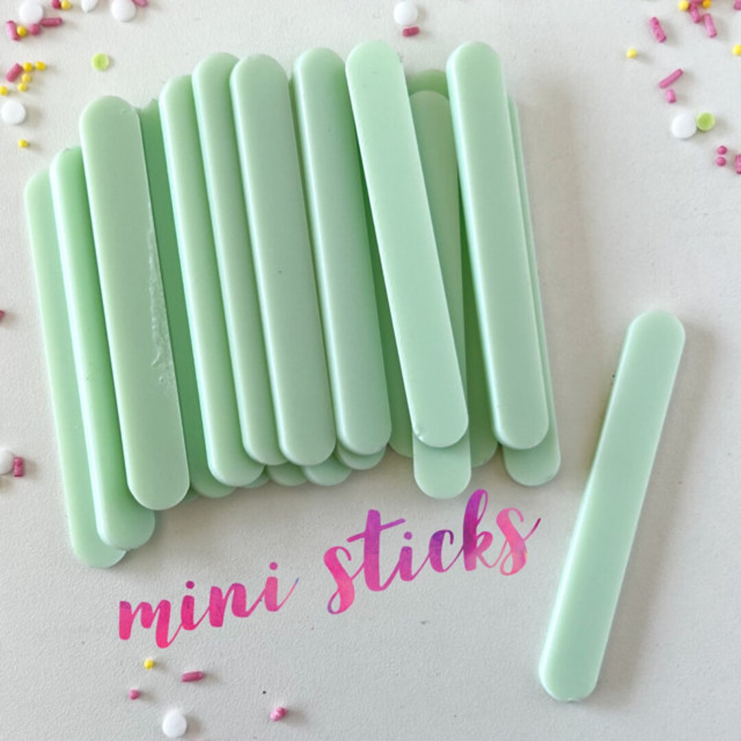 Mini Mint Green Acrylic Cakesicle Sticks - Etsy