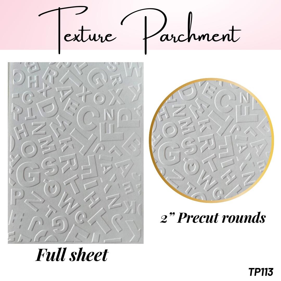 Alphabet Letters Texture Parchment for Embossing - Etsy