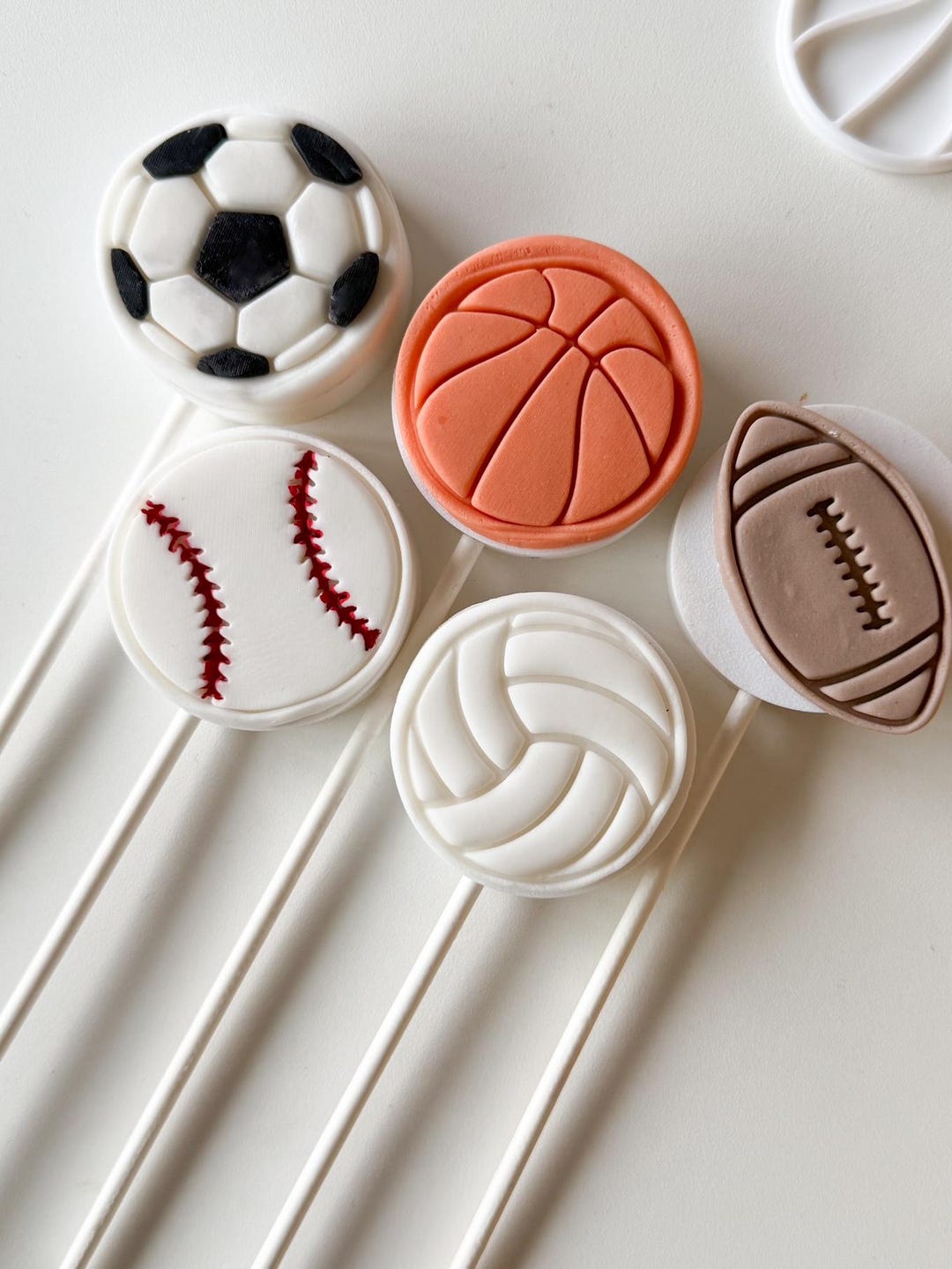 Sports Balls Cake Pop Mold With Fondant Cutter Baseball, Basket Ball ...