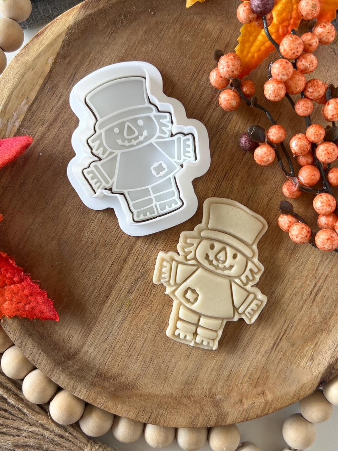 Scarecrow Thanksgiving Fall Theme Holiday Cookie, Cupcake Embosser ...