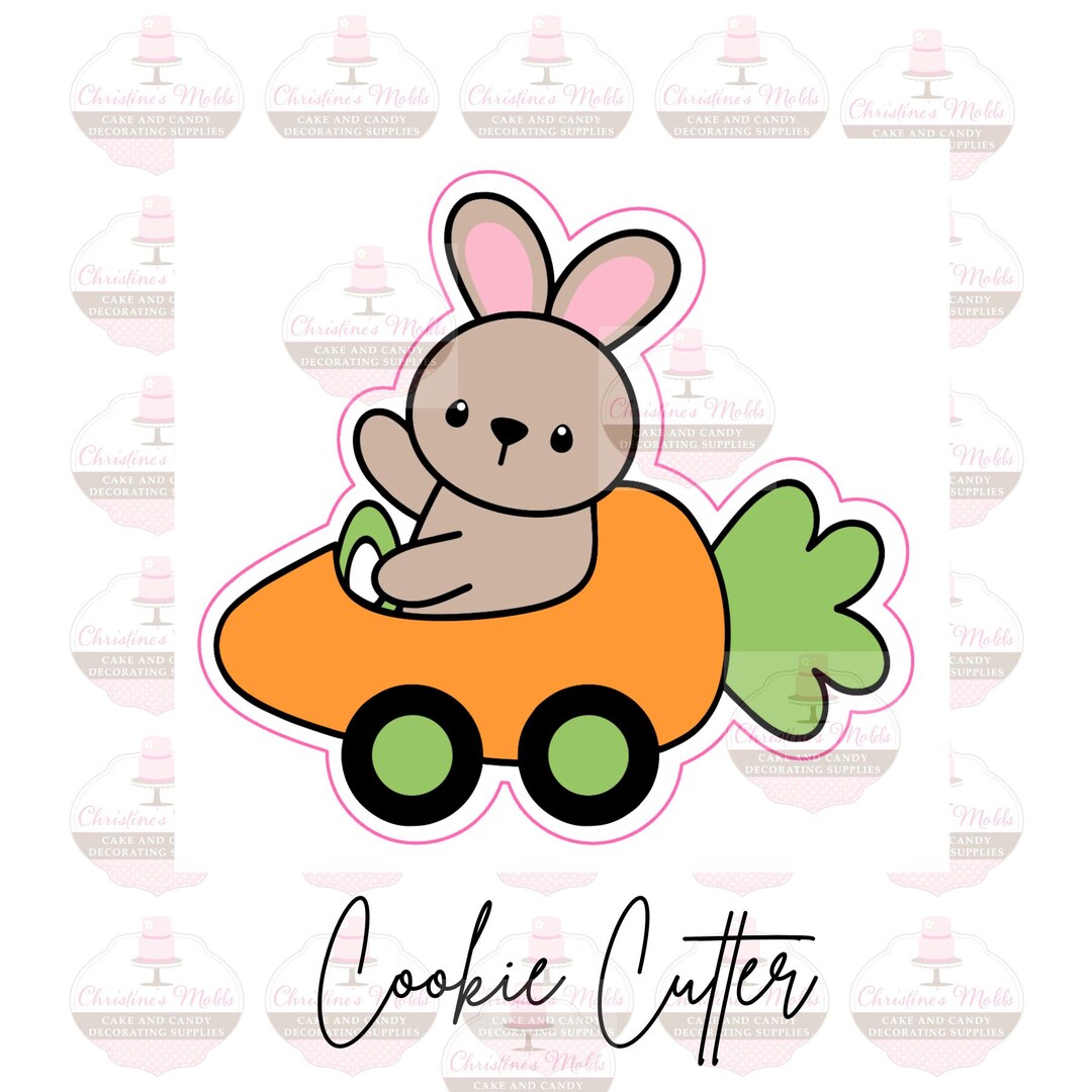Bunny Rabbit in Carrot Car Cutter Shape for Easter Baking and Spring ...